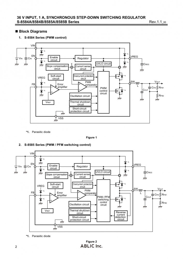 S-8584A/B datasheet page 2
