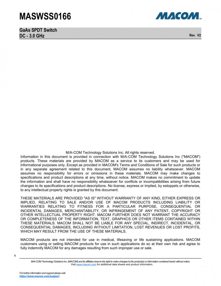 MASWSS0166 datasheet page 4