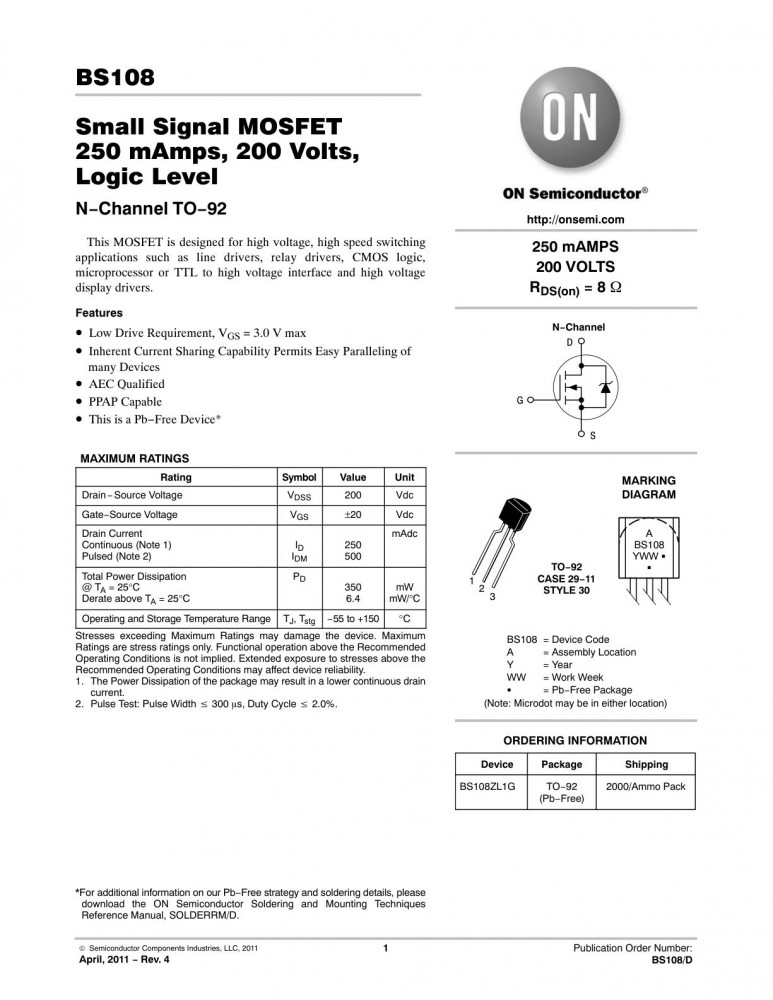 BS108 datasheet page 2