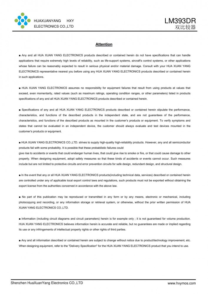 LM393DR-HXY datasheet page 6