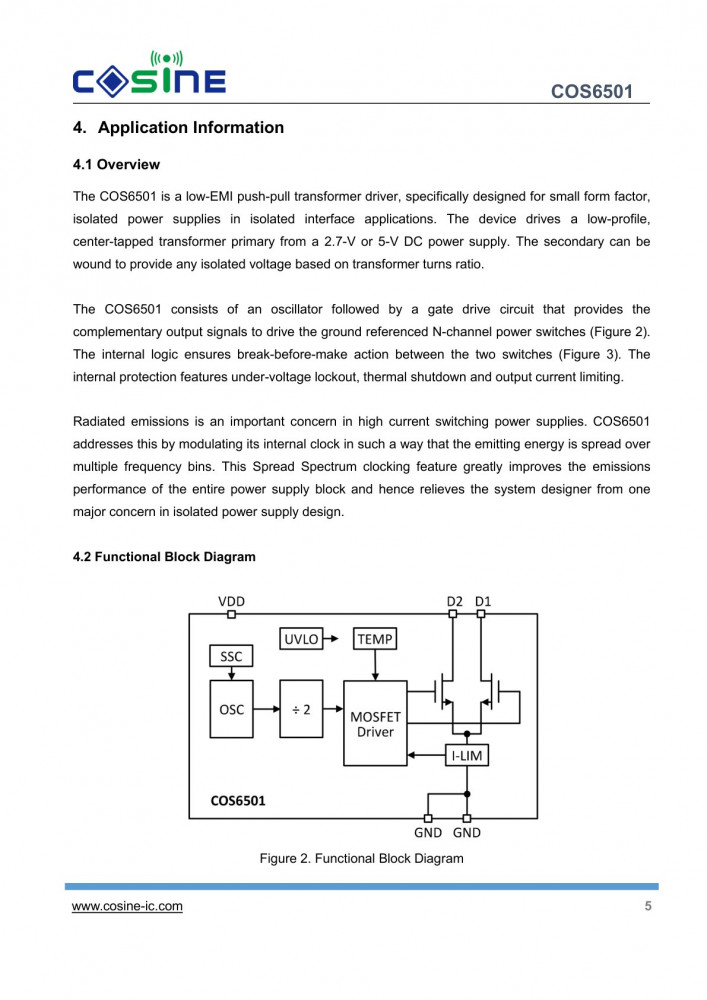 COS6501 datasheet page 5