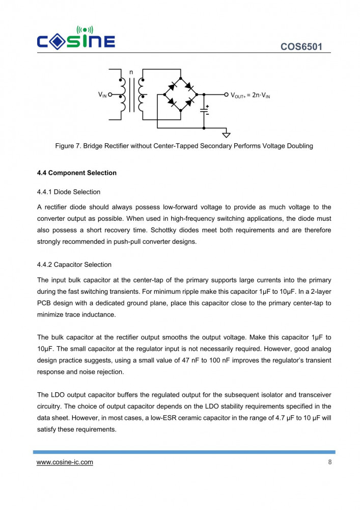 COS6501 datasheet page 8