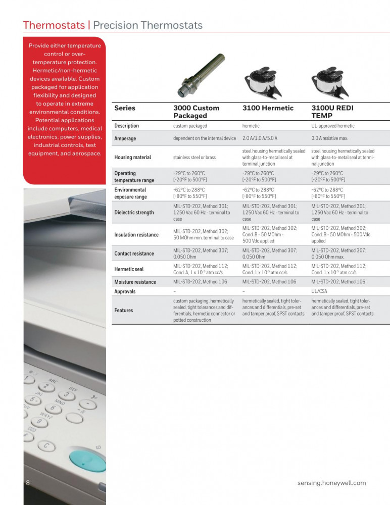 Honeywell thermal products guide page 8