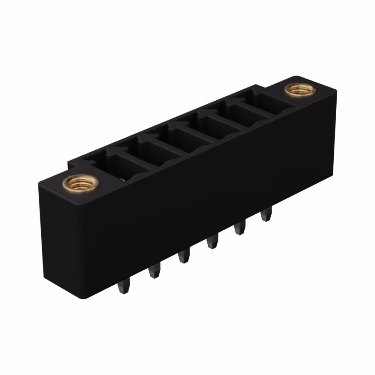 3.81mm Pitch Eurostyle Vertical PCB Header, with Threaded Retention Inserts, 6 Circuits for sale