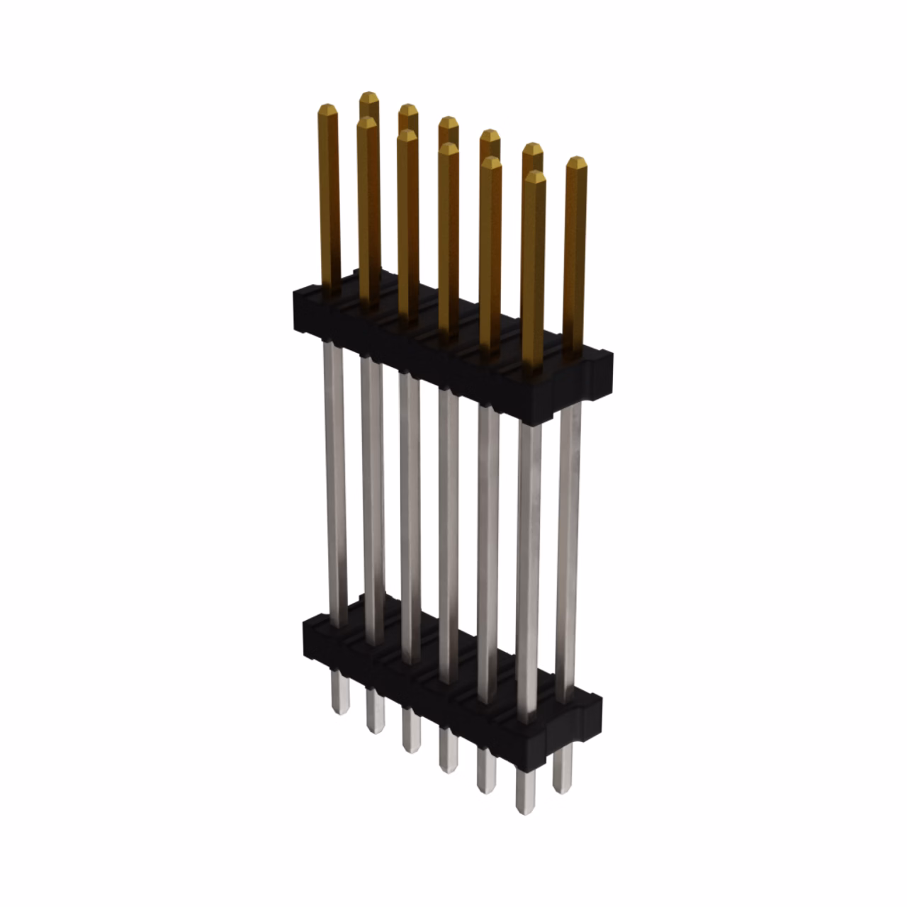 Milli-Grid Header, Dual Row, Dual Body, Through Hole, Vertical, 12 Circuits, 0.76µm Gold (Au) Plating, 15.22mm Stacking Height, Tray, Lead-Free for sale