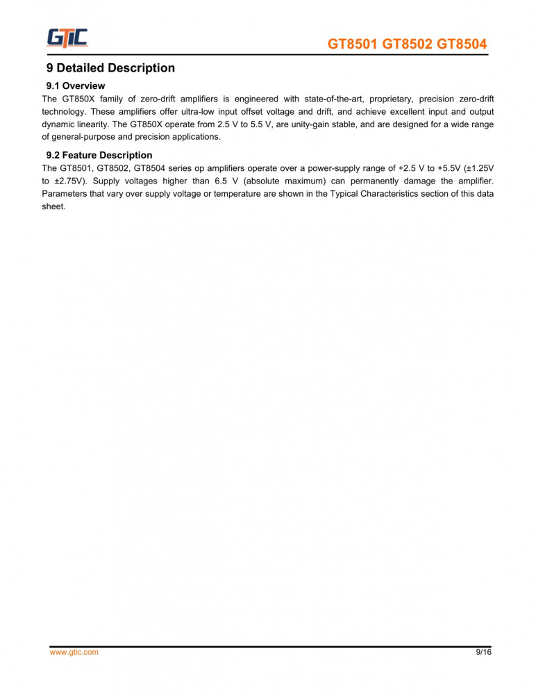 GT8501 datasheet page 10