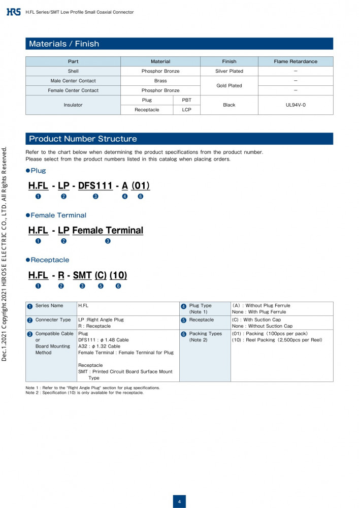 HRS H.FL Series document page 4