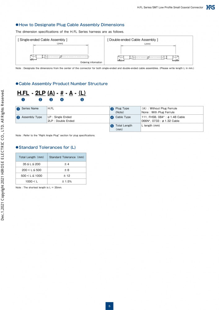 HRS H.FL Series document page 5