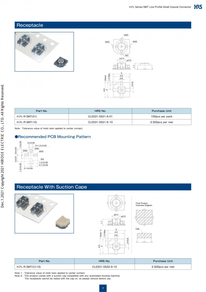 HRS H.FL Series document page 7