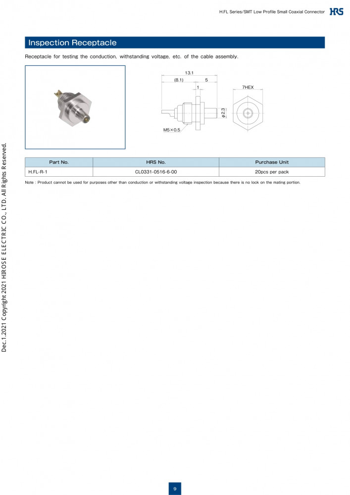 HRS H.FL Series document page 9