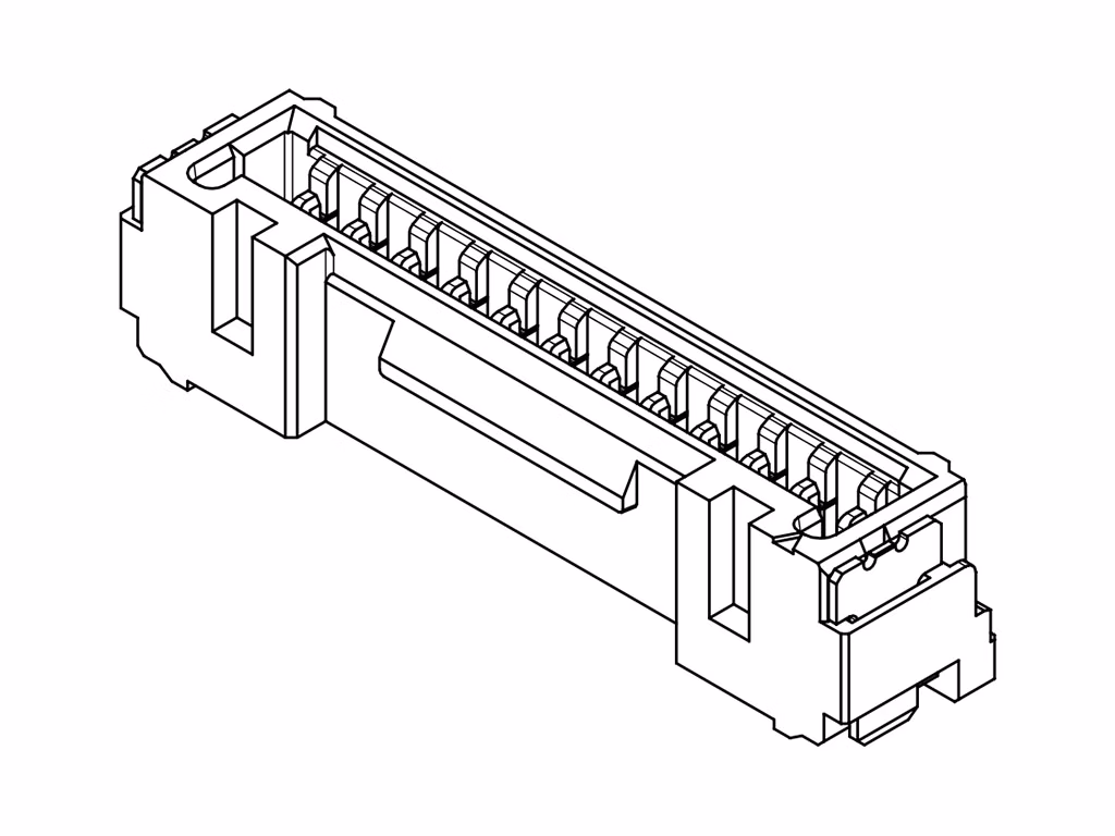 1.25mm Pitch, Micro-Lock Plus PCB Header, Single Row, Vertical, Surface Mount, 0.38µm Gold Plating, with Pick-and-Place Tape, Positive Lock, 13 Circuits, Low-Halogen, Black