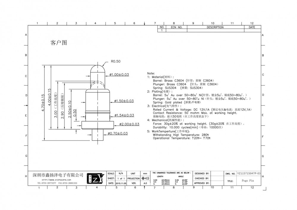 YZ115715047P-03 packaging specification page 3