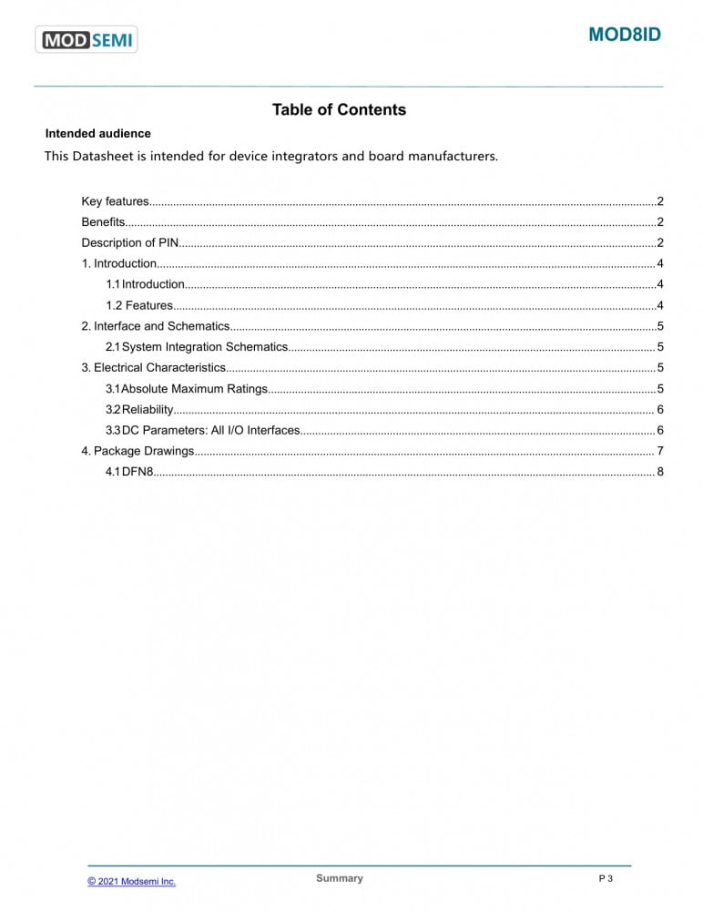 MOD8ID datasheet page 4
