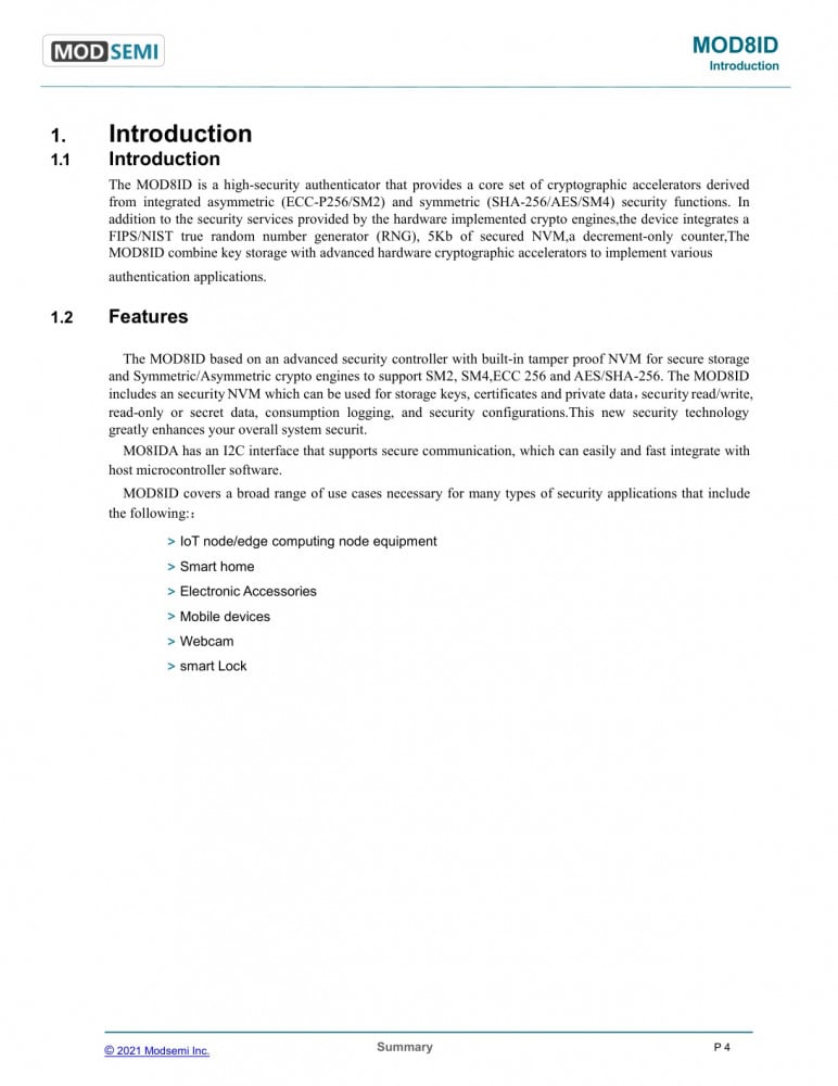 MOD8ID datasheet page 5