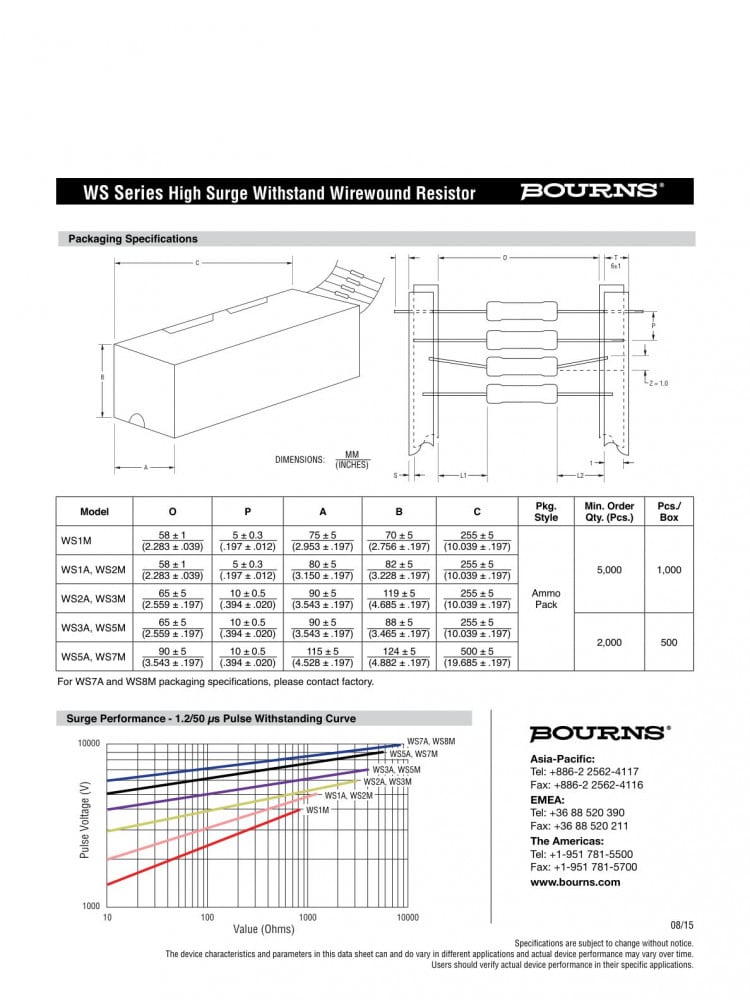 BOURNS WS Series datasheet page 3