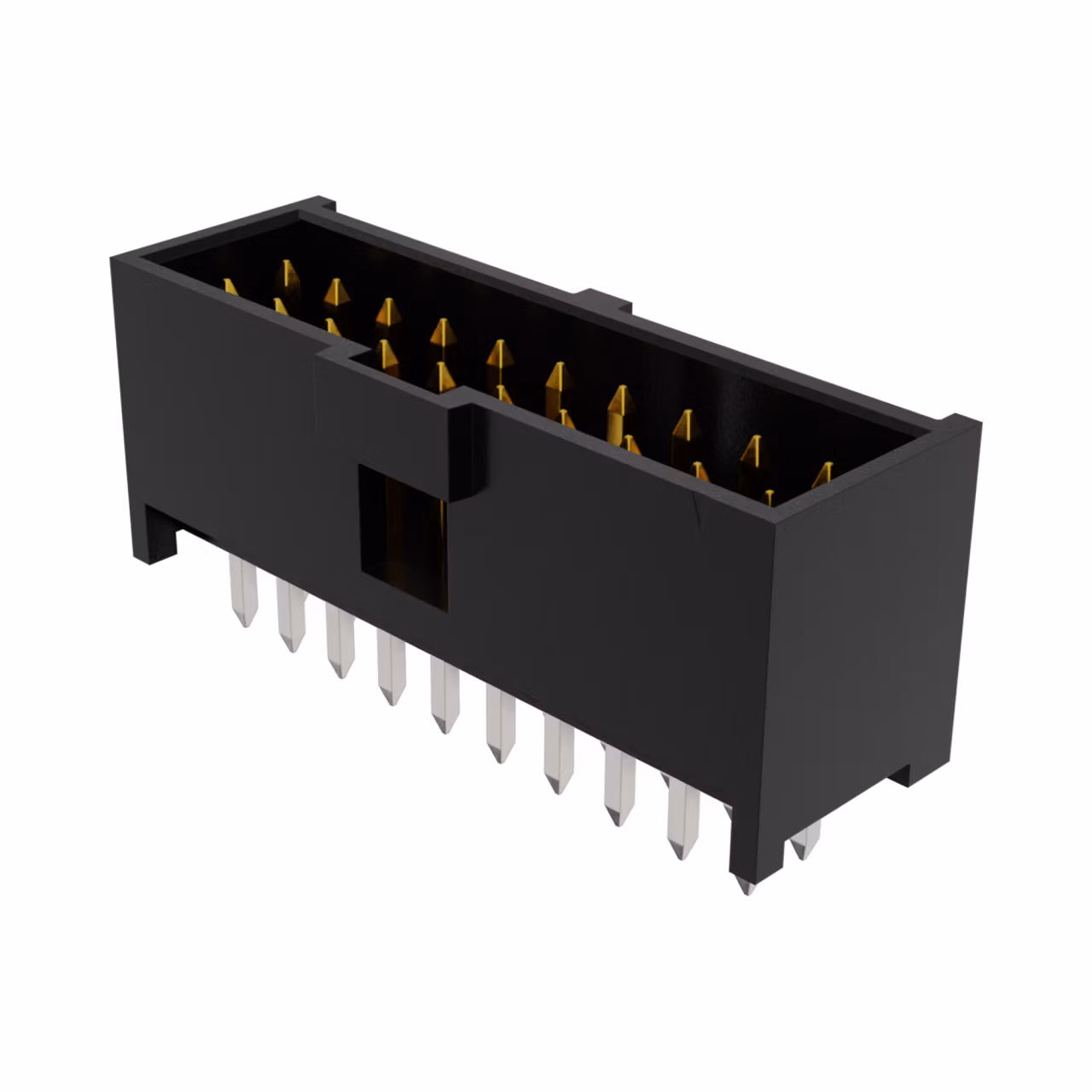 C-Grid III PCB Header, 2.54mm Pitch, Dual Row, Vertical, Shrouded, 20 Circuits, 0.38µm Gold (Au) Plating for sale