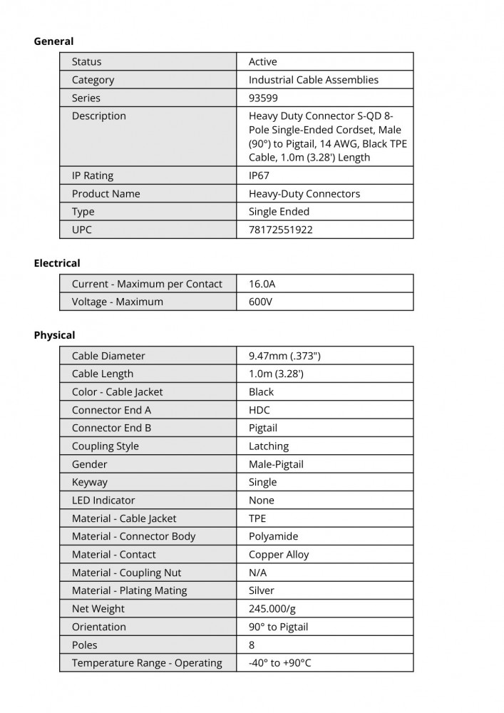 Product document image 2 for MOLEX 935990006