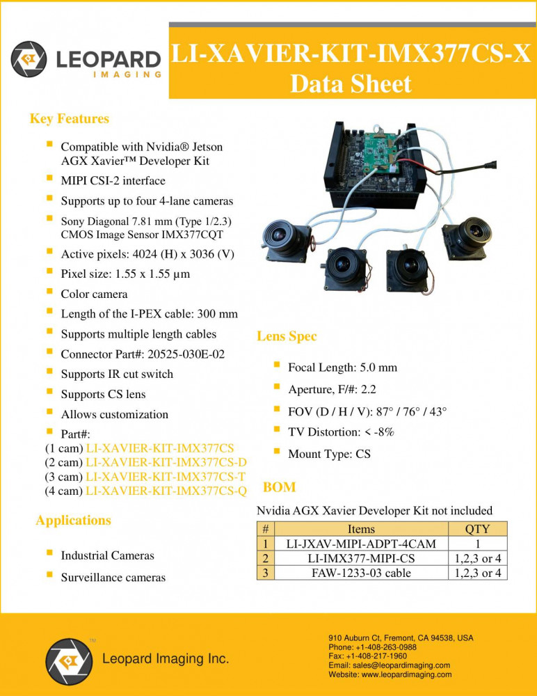Supplied technical document page 1