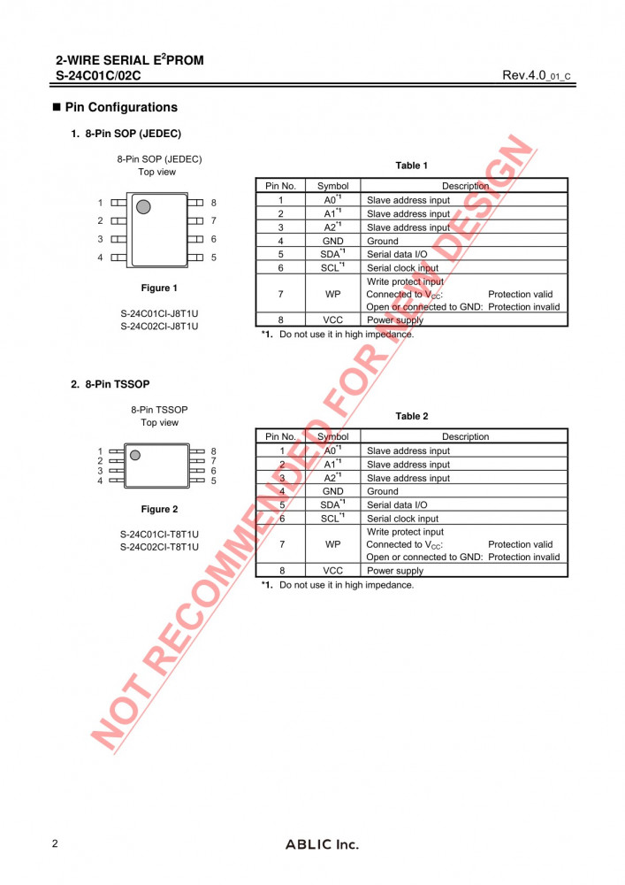 S-24C02C datasheet page 2