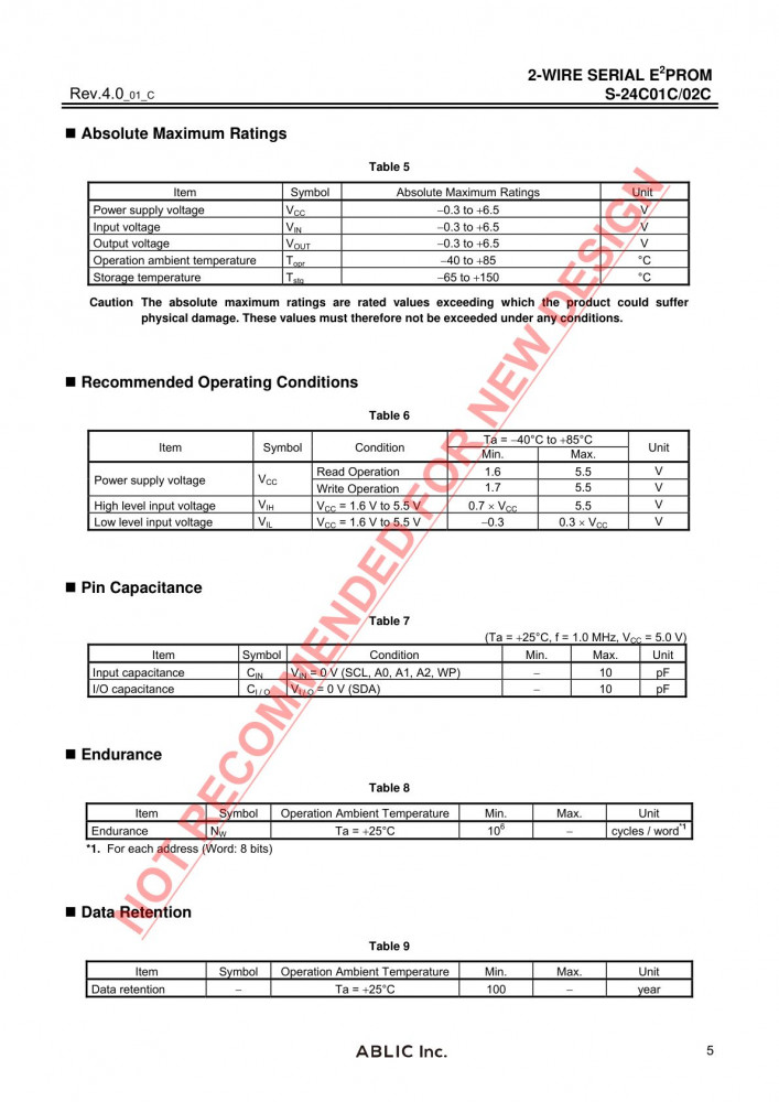 S-24C02C datasheet page 5