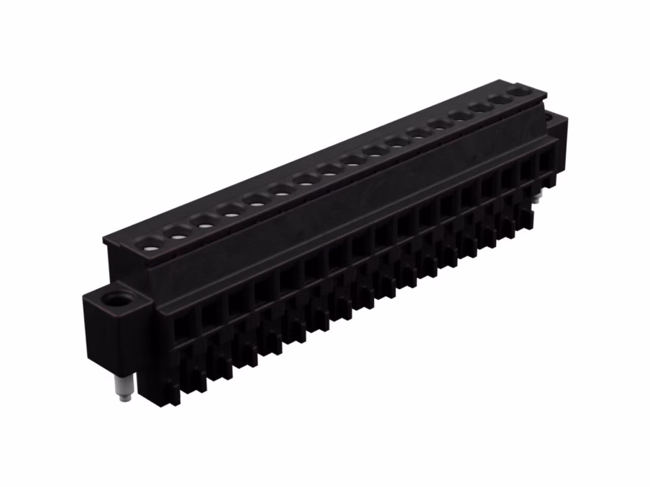 3.81mm Pitch Eurostyle Vertical Plug, with Retention Screws and Reverse Imprinting, Front Wire Entry, Black, 17 Circuits for sale