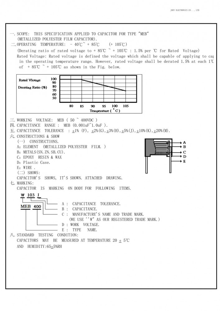 JOEY MEB specification page 4