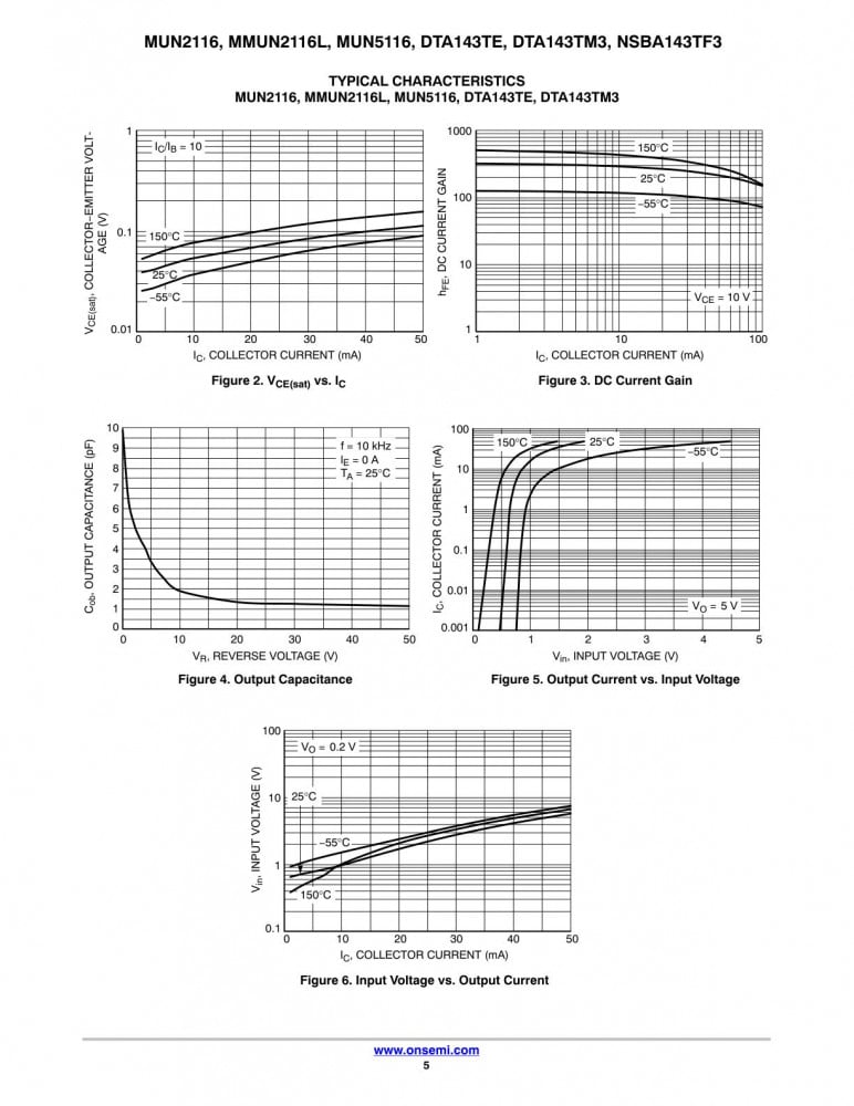 MUN2116T1G datasheet page 5