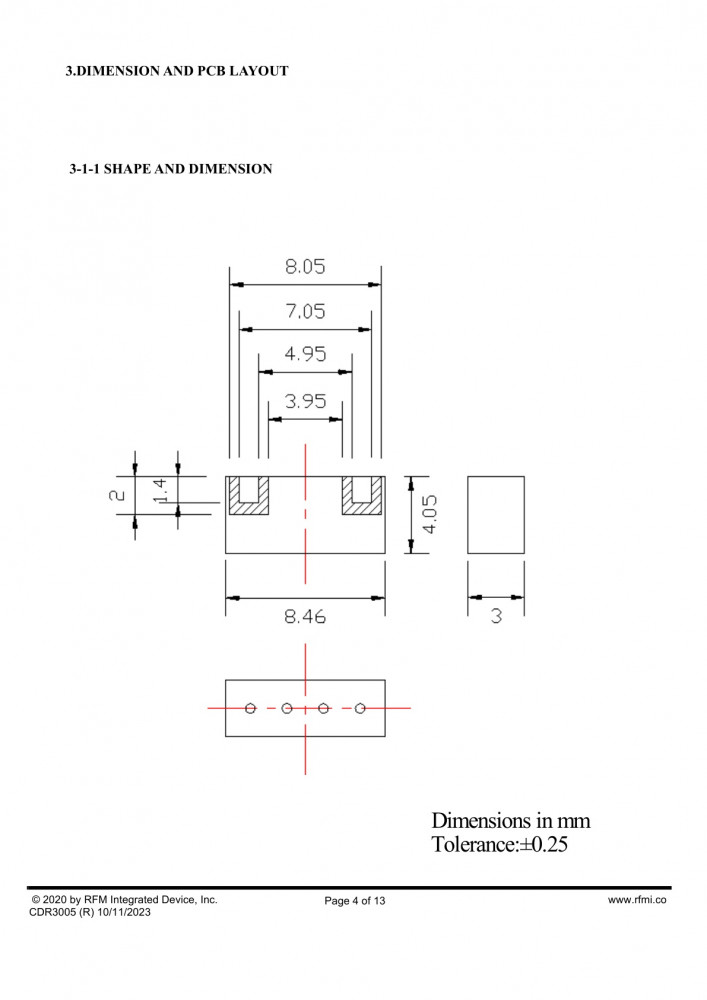 CDR3005 technical document page 4