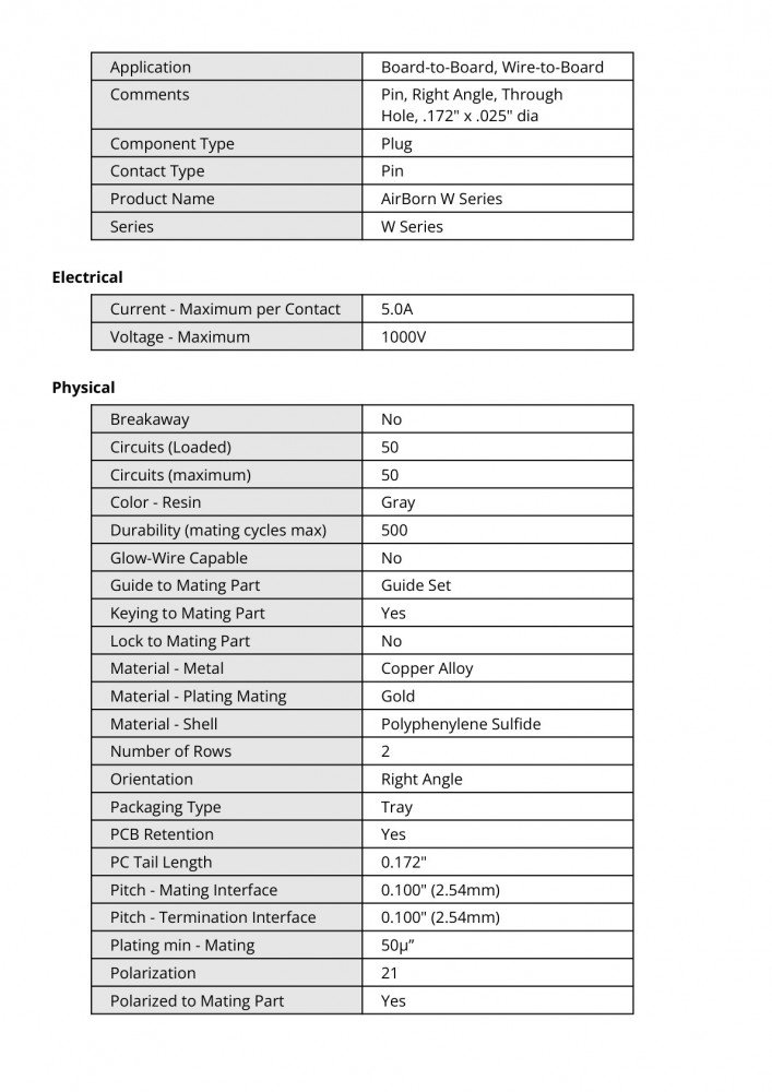 WTB50PR11SY-21 technical document page 2