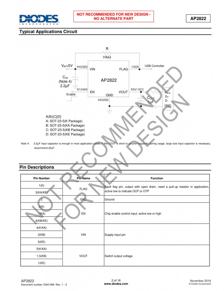 AP2822 datasheet page 2
