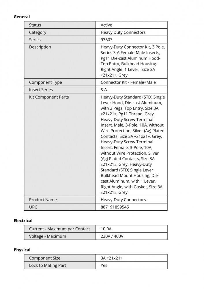 Technical document page 2 for MOLEX 936030005