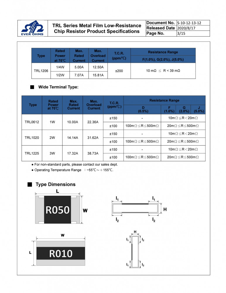 TRL Series datasheet page 3