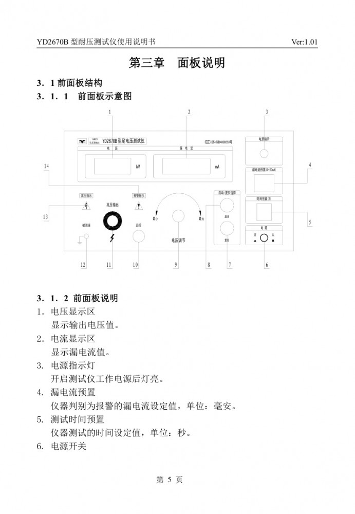 YD2670B manual page 6