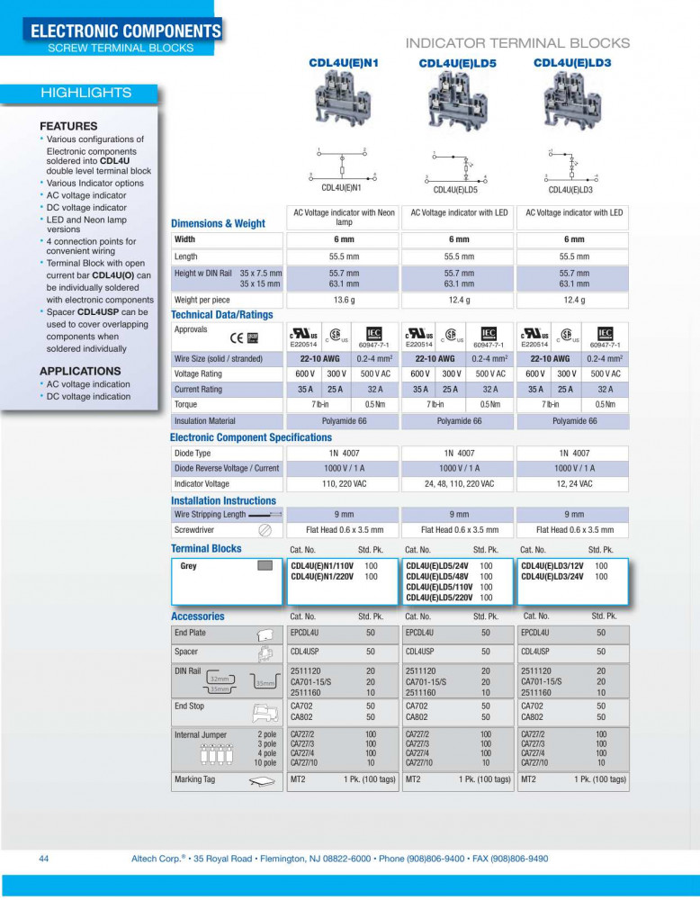 Altech CDL4U documentation page 3