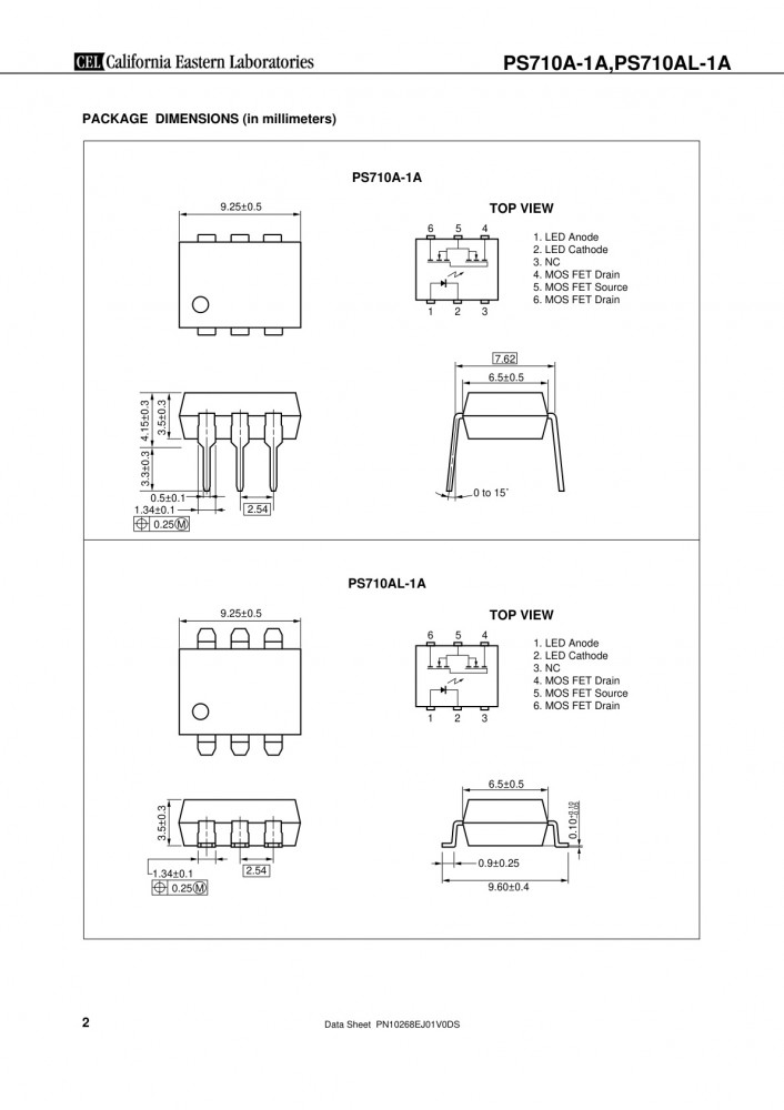 PS710AL-1A-E3 datasheet page 2