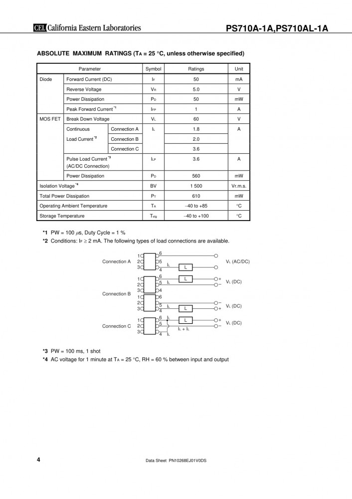 PS710AL-1A-E3 datasheet page 4
