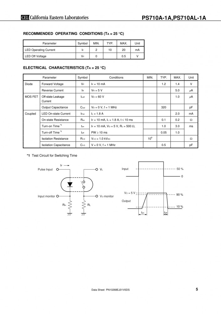 PS710AL-1A-E3 datasheet page 5
