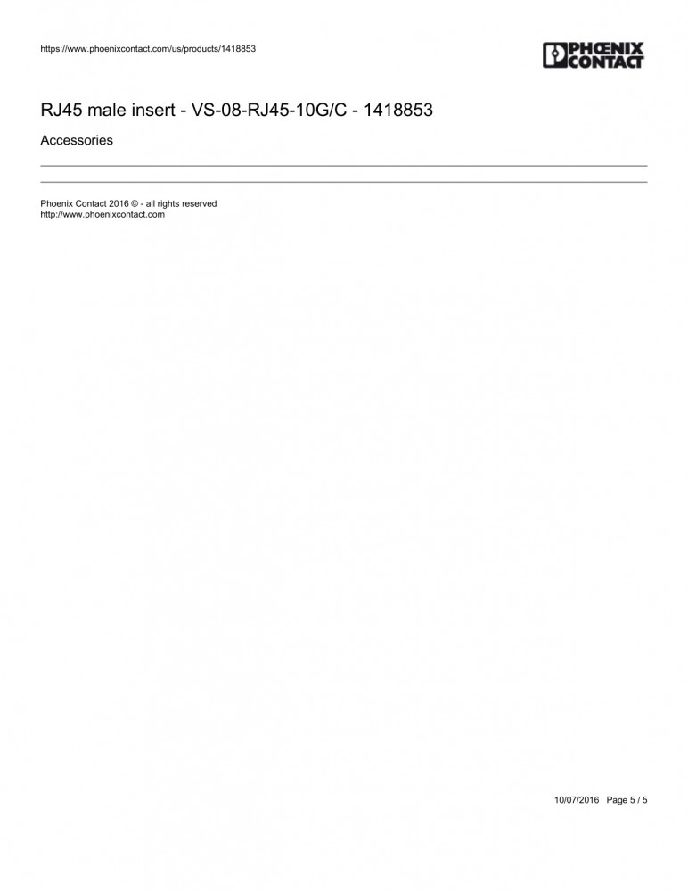 Phoenix Contact 1418853 technical document page 5