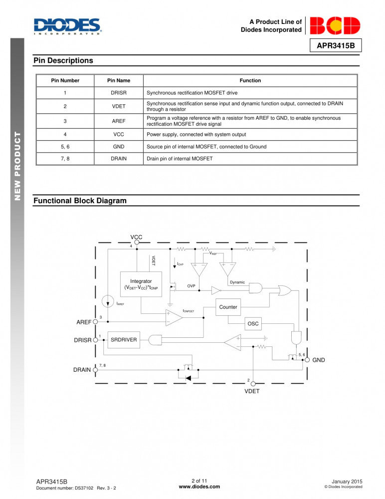 APR3415B datasheet page 2