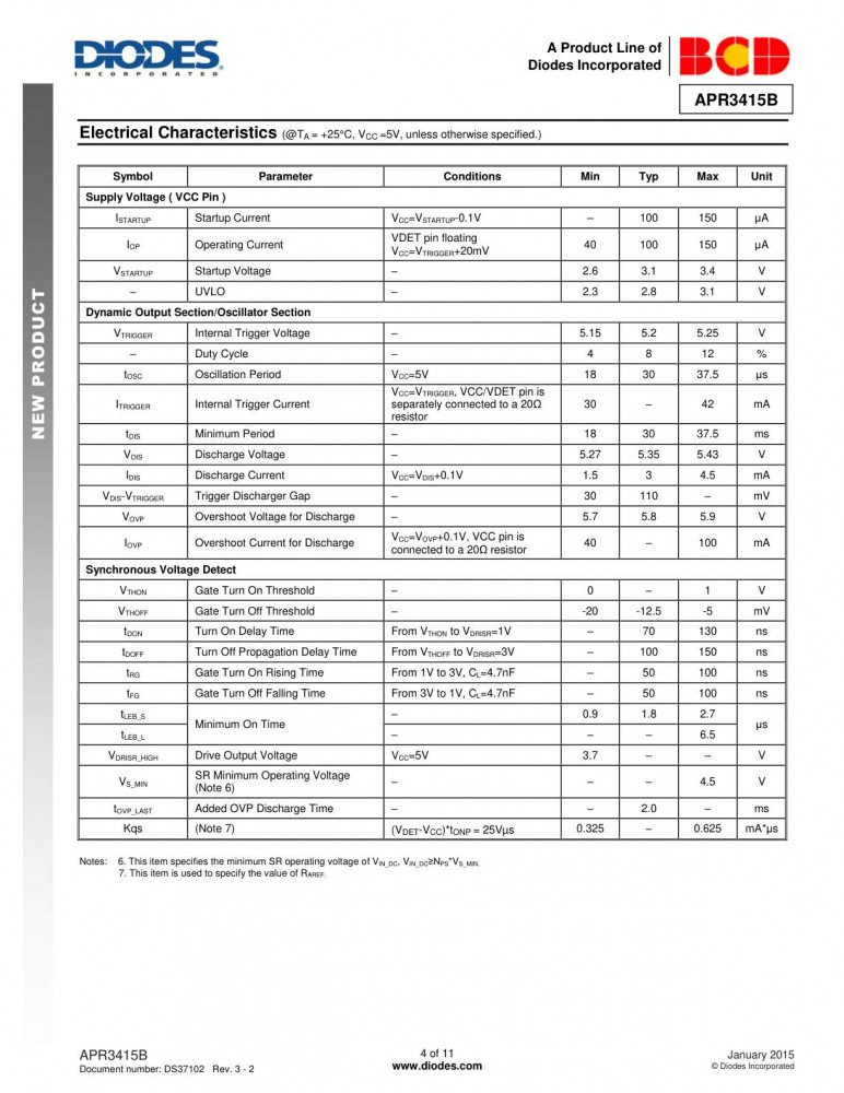 APR3415B datasheet page 4