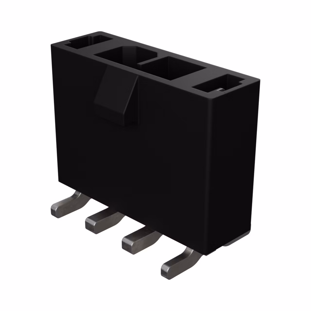 Mini-Fit Max Vertical Header, Single Row, Surface Mount, 2 Circuits, Matte Tin (Sn) Plating, Black, Glow-Wire Capable, Tape and Reel for sale