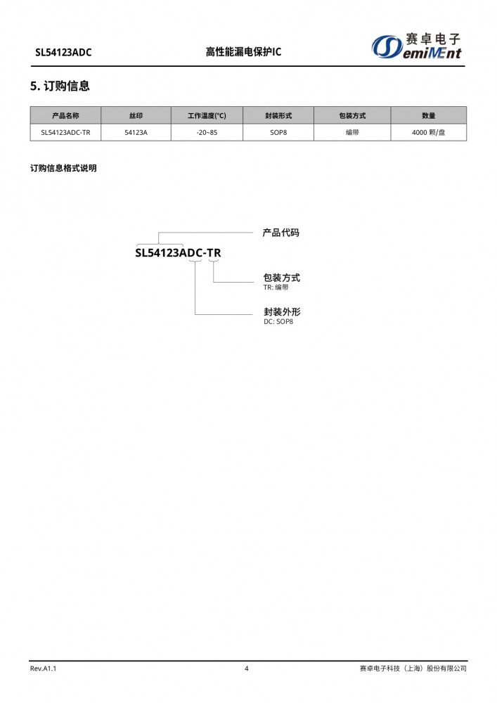 SL54123ADC-TR datasheet page 4