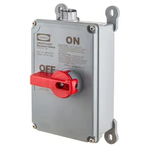 Industrial Grade, Variable Frequency Drive, Disconnect Switches, Unfused Switch, Three Pole, 30A 600V AC, Screw Terminals, NEMA for sale