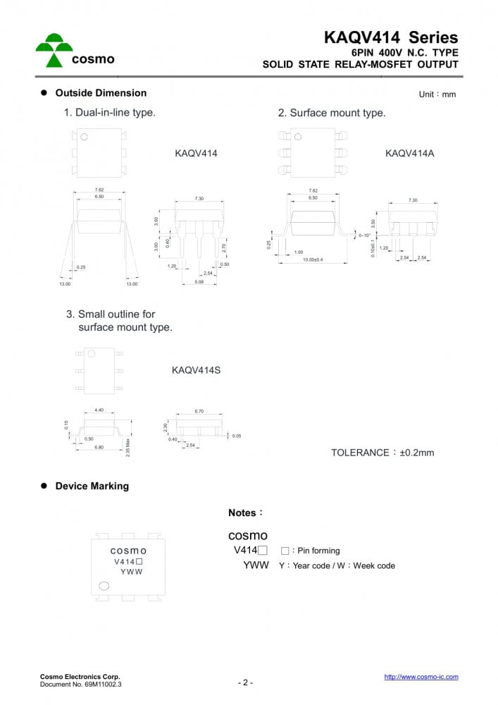 KAQV414 datasheet page 2