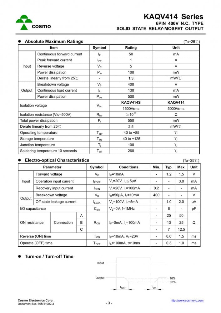 KAQV414 datasheet page 3