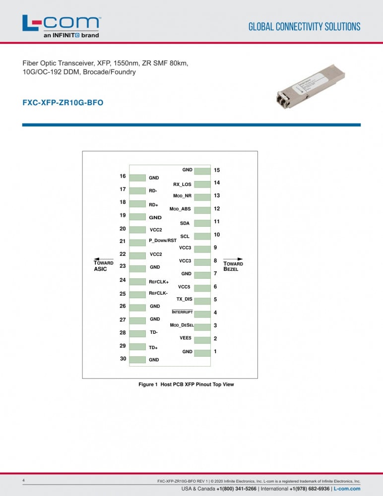 FXC-XFP-ZR10G-BFO datasheet page 4