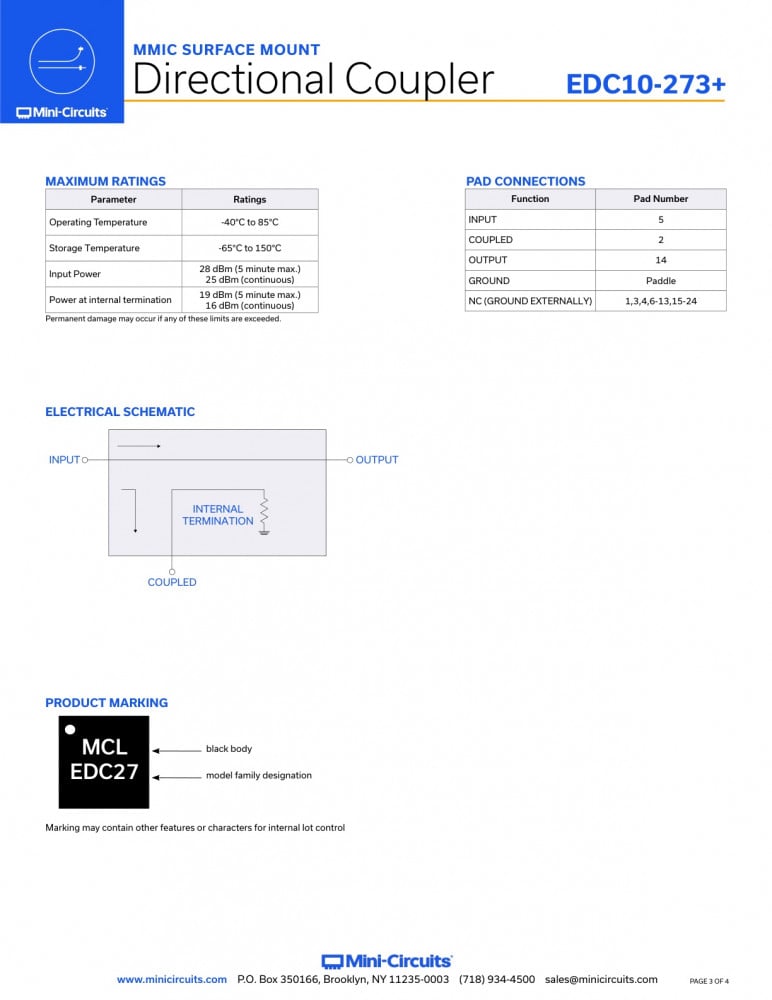 EDC10-273+ datasheet page 3