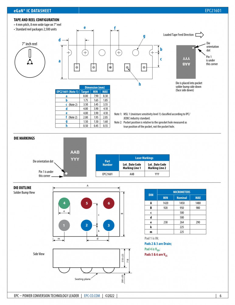 EPC21601 datasheet page 6