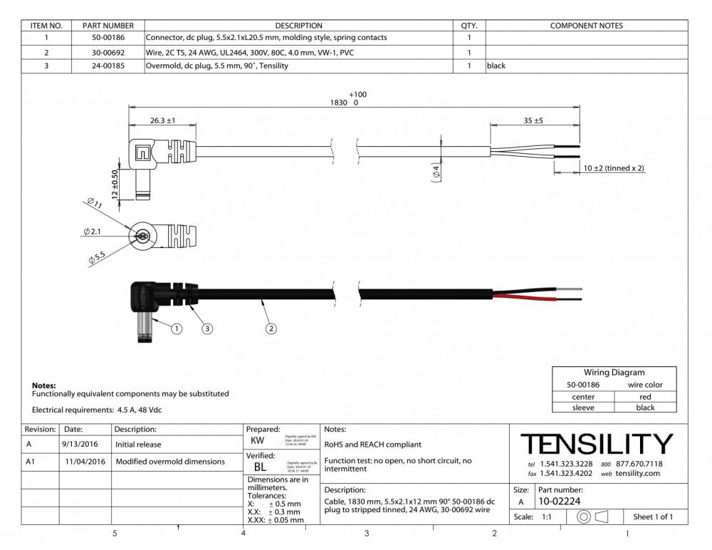 Tensility International product drawing preview for model 10-02224