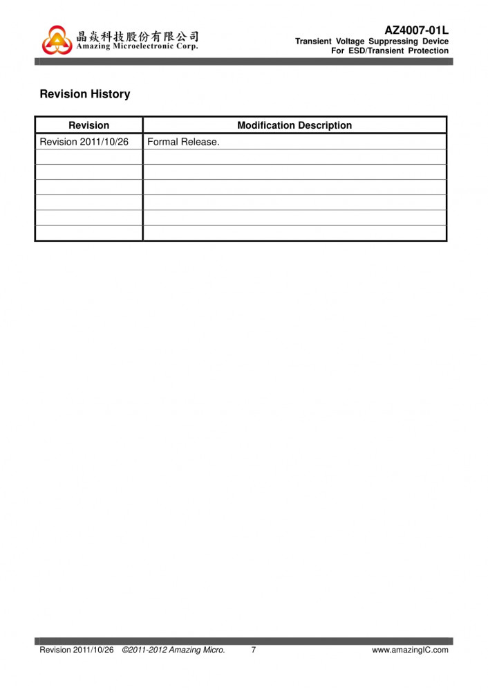 AZ4007-01L datasheet page 7